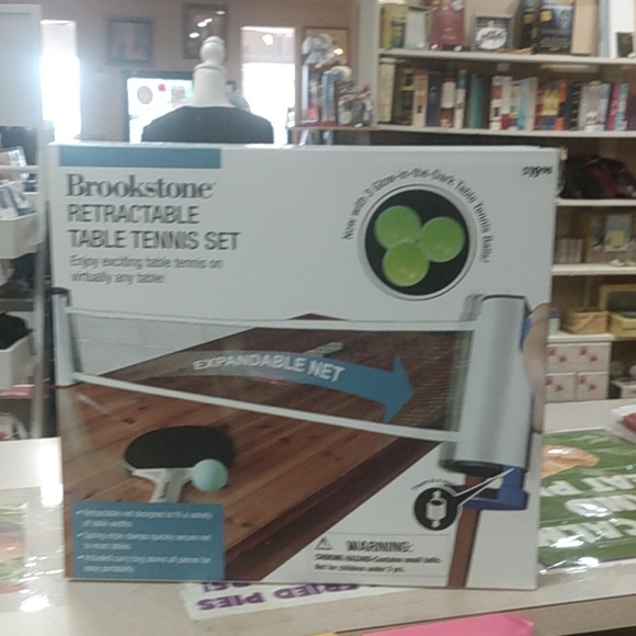 Brookstone | Games | Nwt Retractable Table Tennis Set | Poshmark